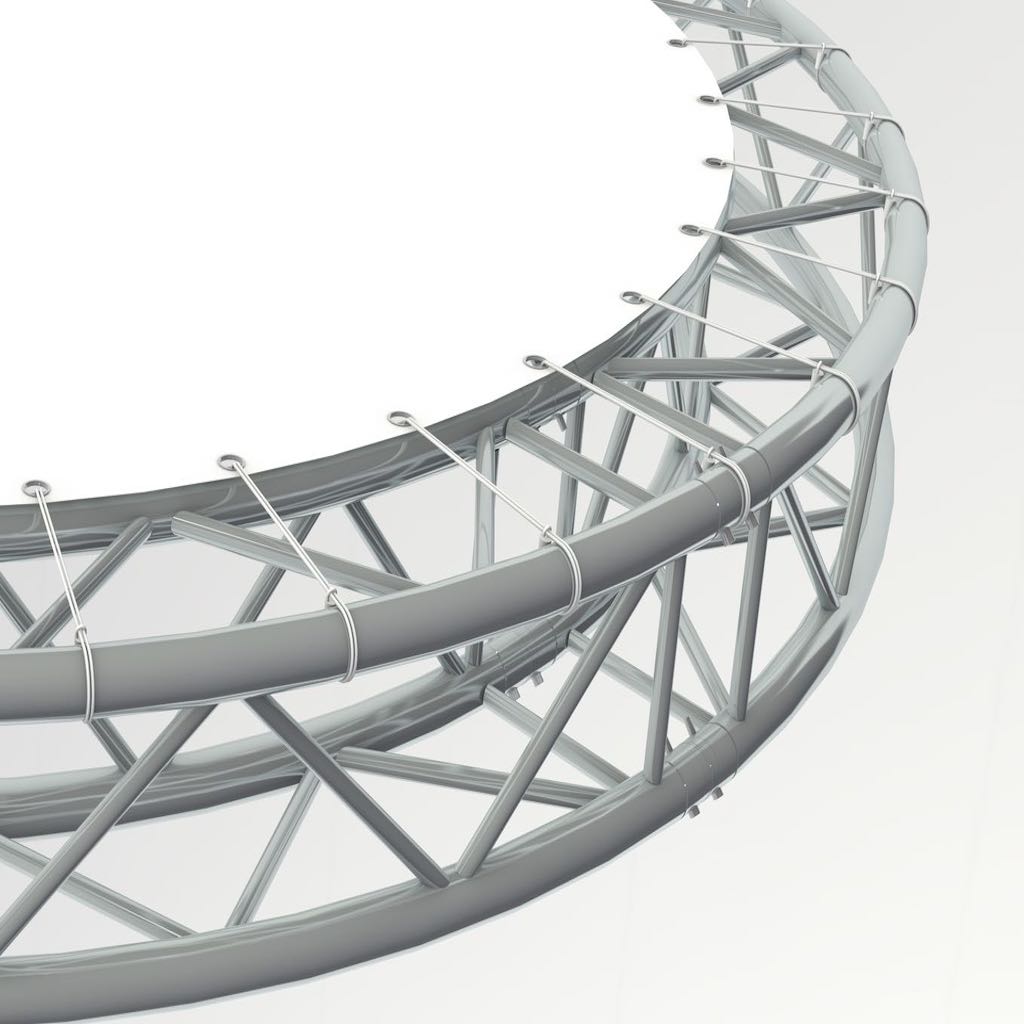 Thearent - Circular panels for truss systeem also as projection screen